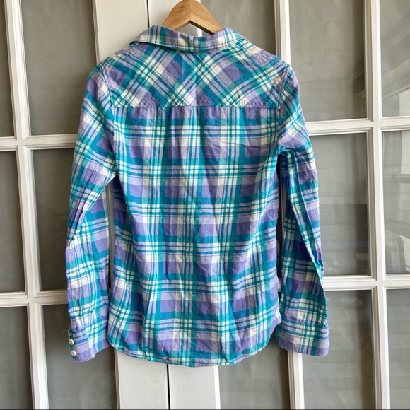 J. Crew | Tops | J Crew Plaid Flannel Boy Button Down Shirt | Poshmark
